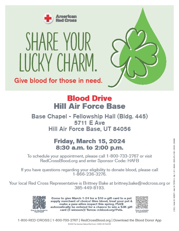 Red Cross Blood Drive > Hill Air Force Base > Display